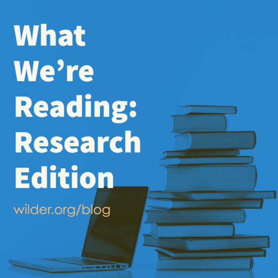 What We’re Reading: Research Edition - Wilder